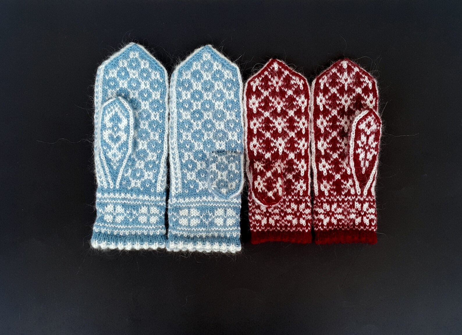 Hand Knit Nordic Mittens Scandinavian Mittens Nordic Gloves - Etsy