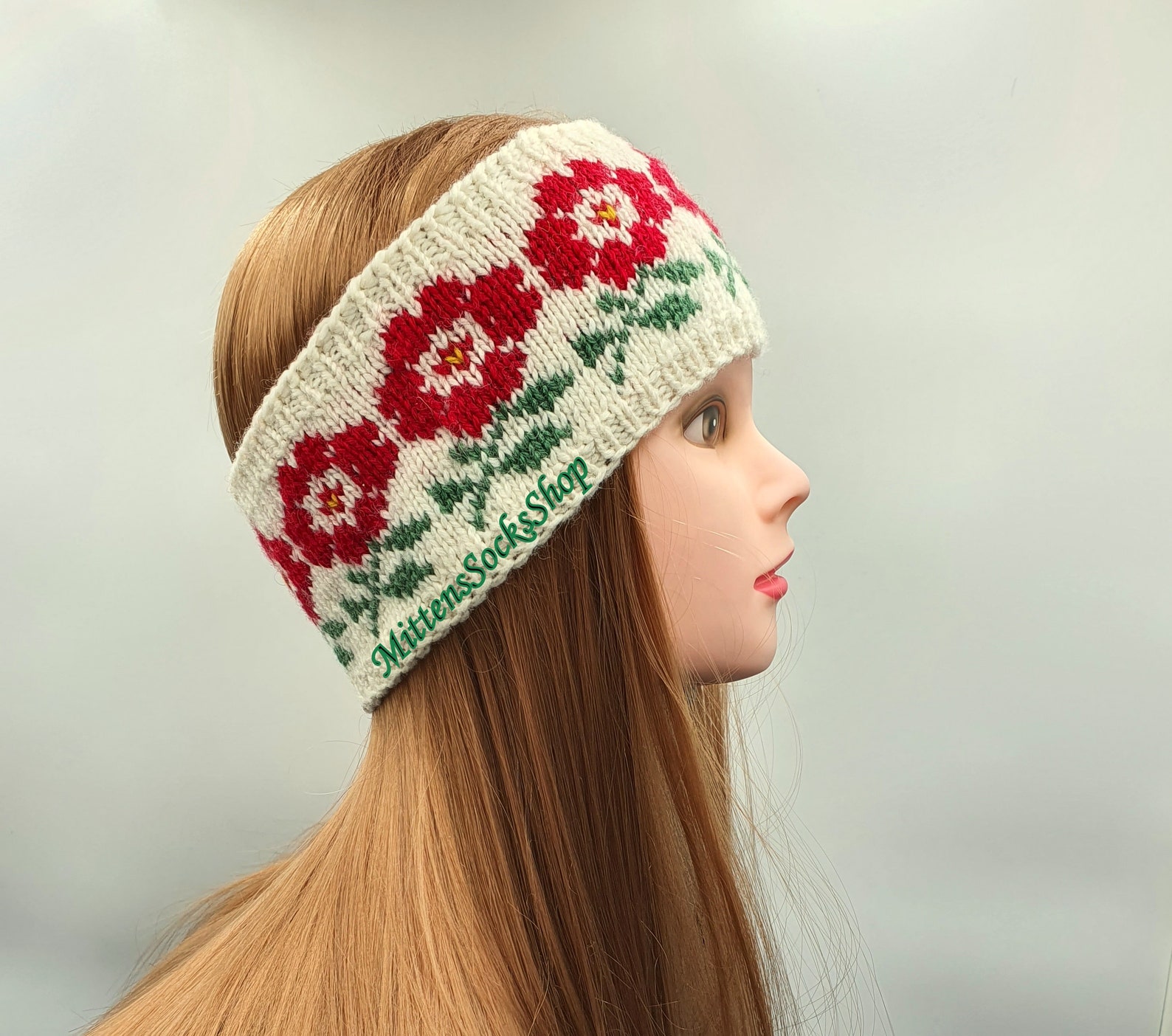 Hand Knit Ear Warmer Wool Headband Knit Headband Fair Isle - Etsy