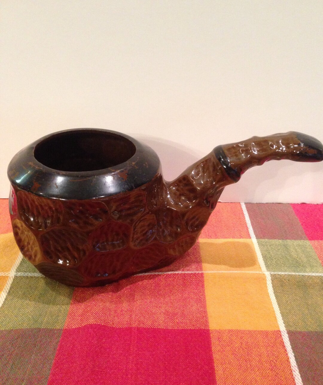 Vintage Inarco Pottery Pipe Planter, Two Tone Glazed Ceramic - Etsy