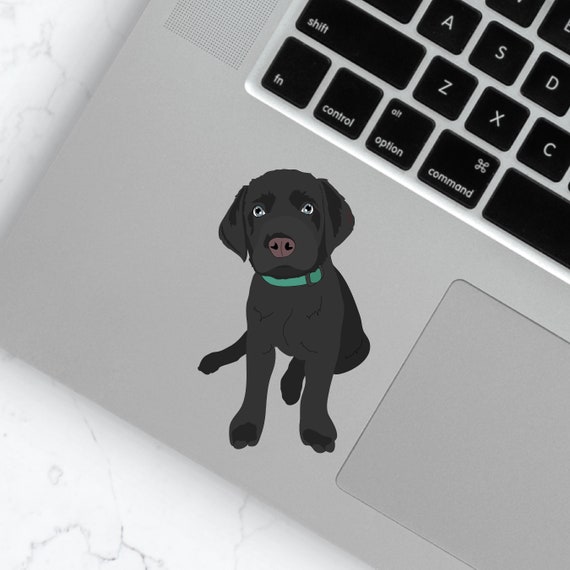 Black Labrador Sticker Black Lab Laptop Vinyl Decal | Etsy