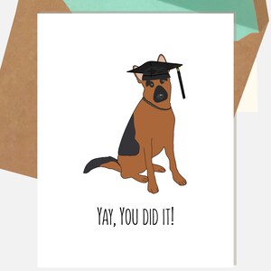 German Shepherd Dog Graduation Card | Congrats 2023 Grad | Yay, You Did ...
