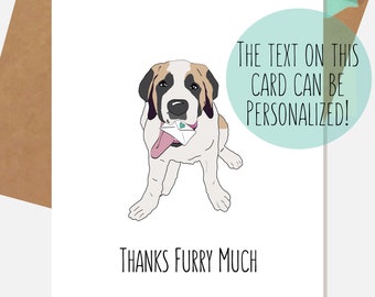 Boston Terrier Thank You Cards Thanks Furry Much Custom - Etsy