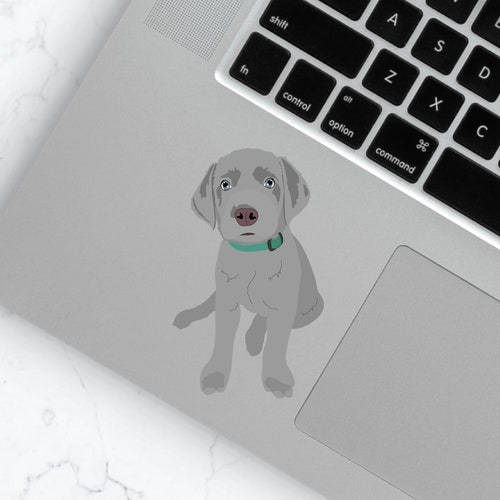Silver Labrador Sticker Silver Lab Laptop Vinyl Decal - Etsy