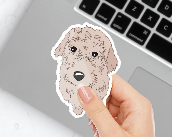 Doodle Sticker | Goldendoodle | Laptop Vinyl Decal - Etsy