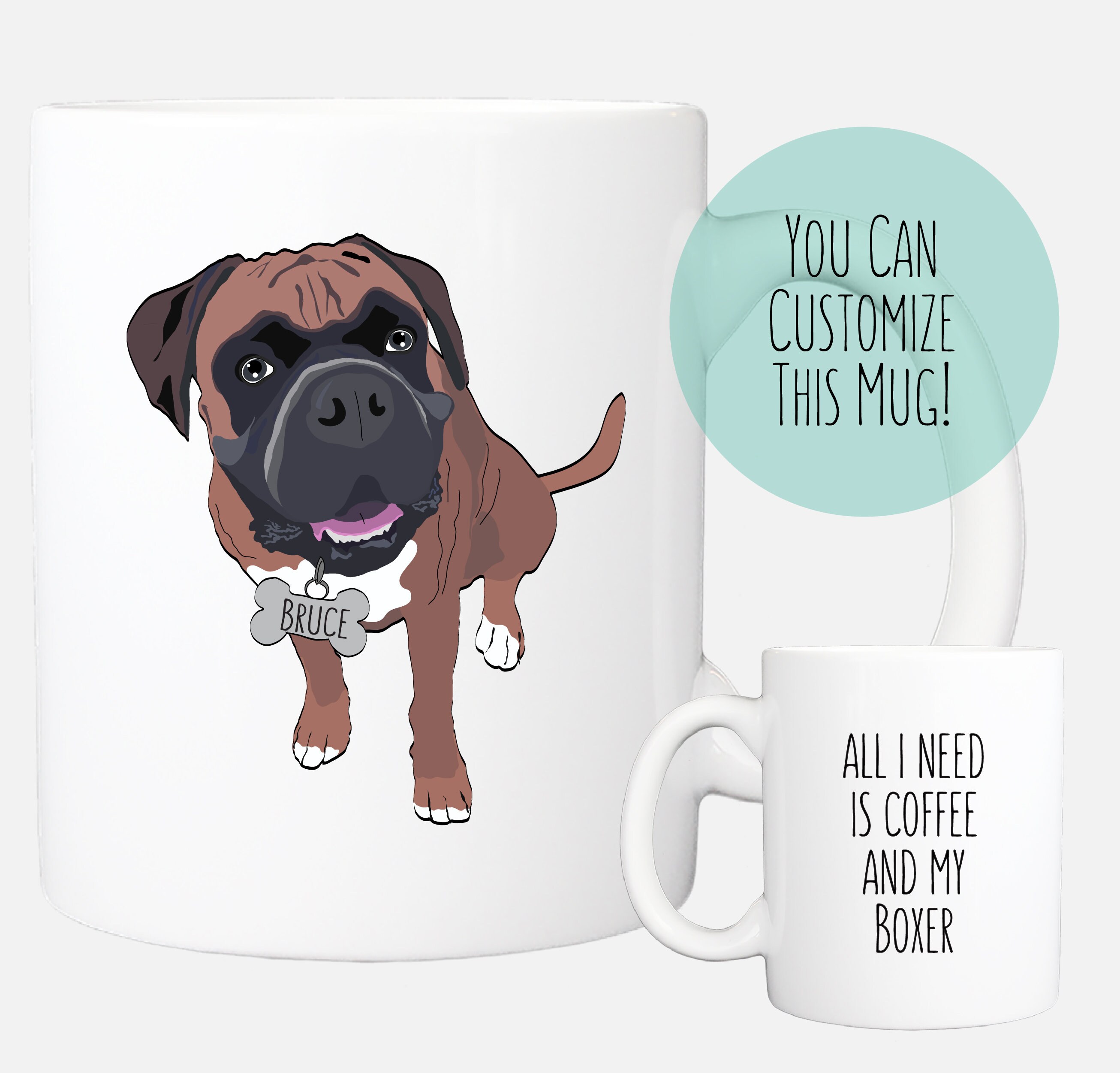 Boxer Mug Dog Coffee Mug Personalized Dog Gifts - Etsy