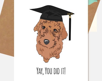 Dachshund Dog Graduation Card Congrats 2021 Grad | Etsy