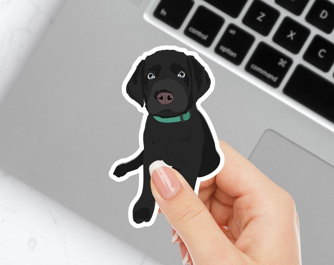 Black Labrador Sticker | Black Lab | Laptop Vinyl Decal - Etsy