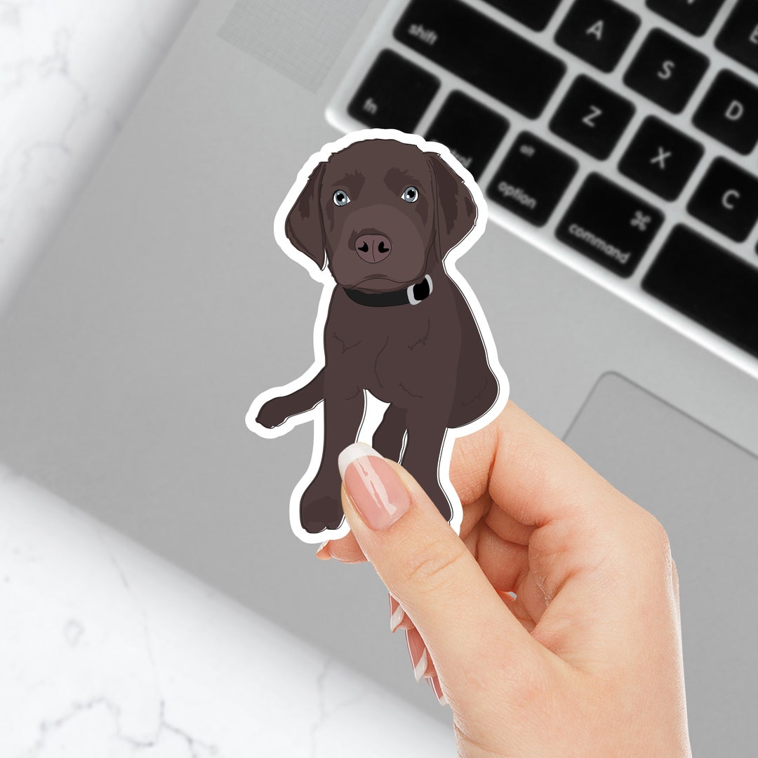 Brown Labrador Sticker | Brown Lab | Laptop Vinyl Decal - Etsy
