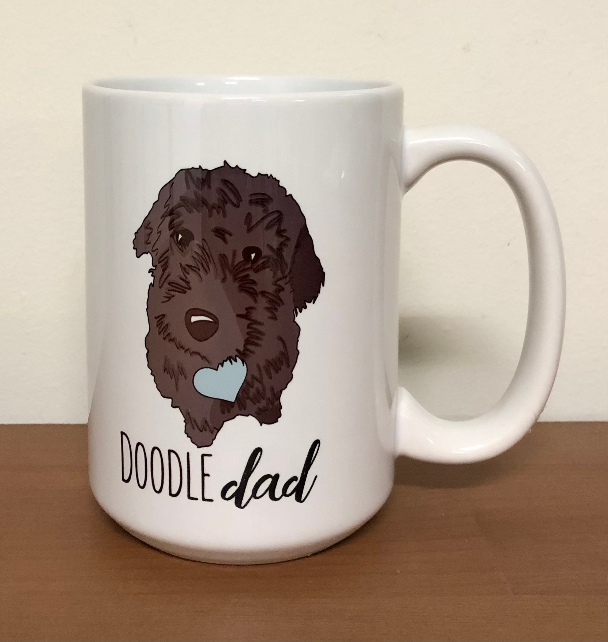 Black Doodle Dad Mug - Etsy
