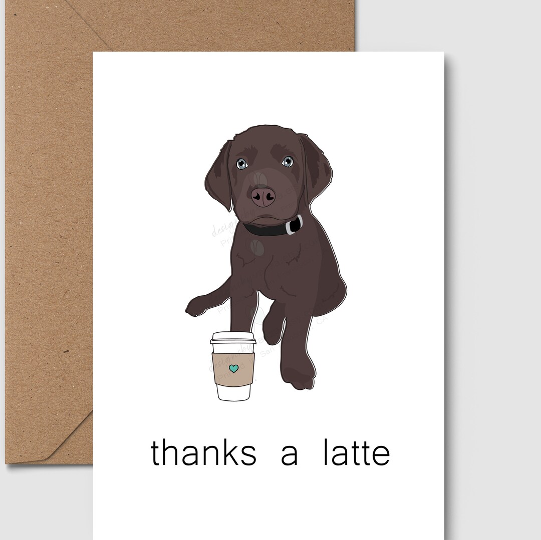 Chocolate Labrador Thank You Cards | Thanks Furry Much | Personalized ...