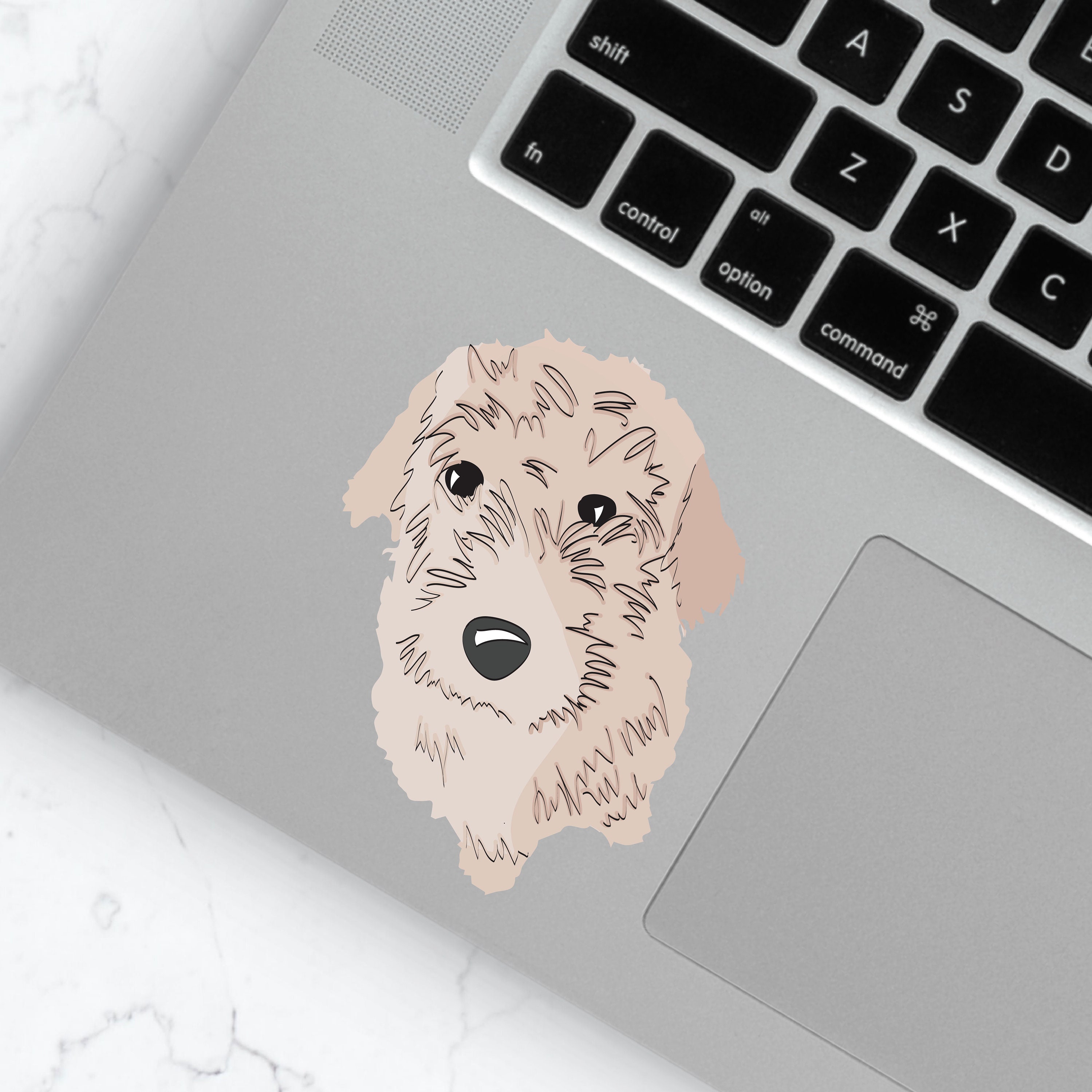 Doodle Sticker Goldendoodle Laptop Vinyl Decal | Etsy