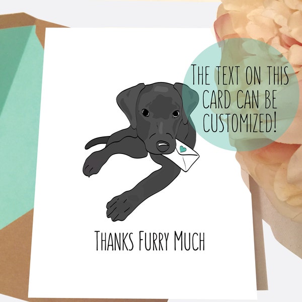 Lab Thank You Card - Etsy