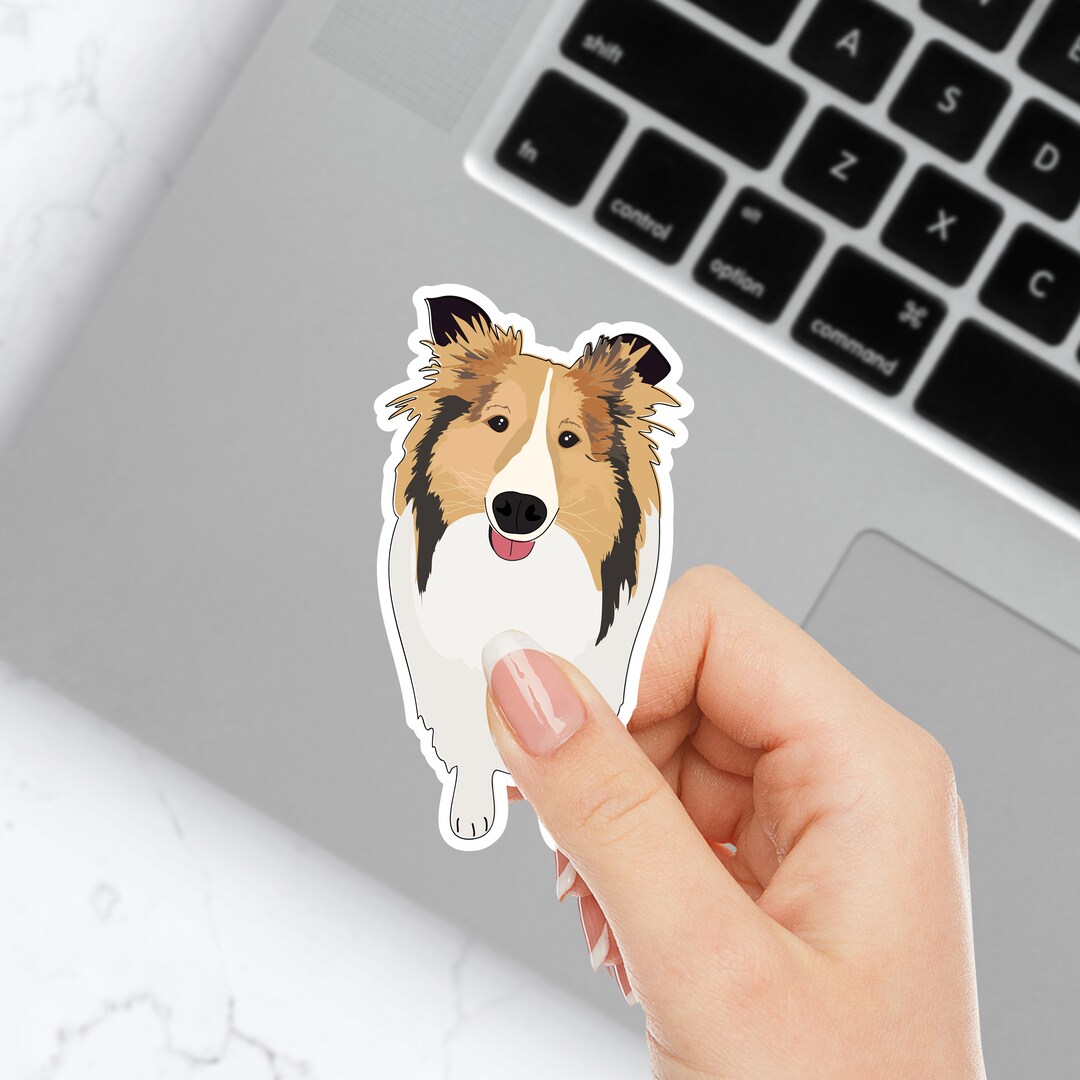 Sheltie Vinyl Sticker | Rough Collie I Shetland Sheepdog | Laptop Decal ...