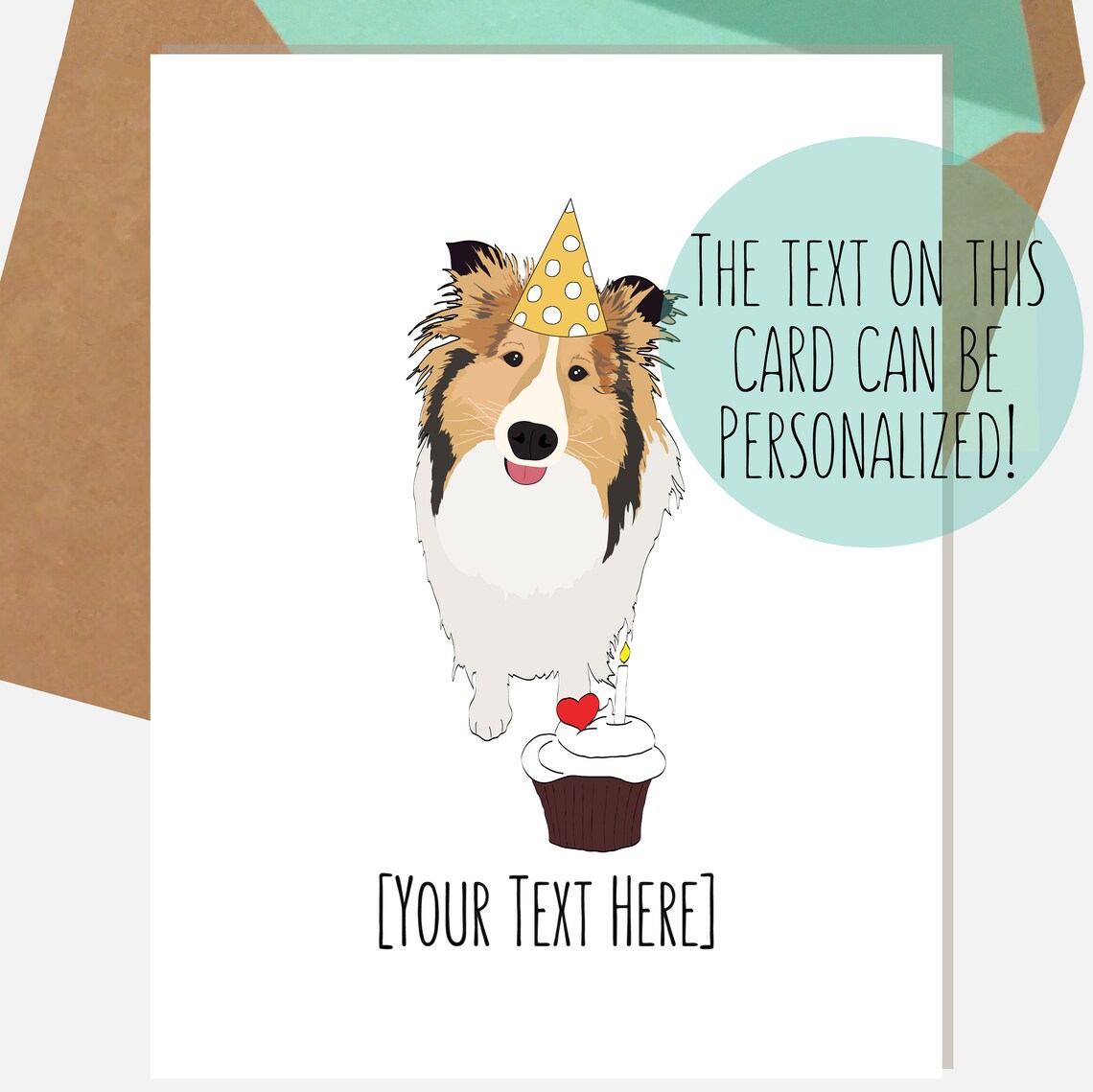 Collie Birthday Card | Have a Pawsome Birthday | Custom Dog Card - Etsy