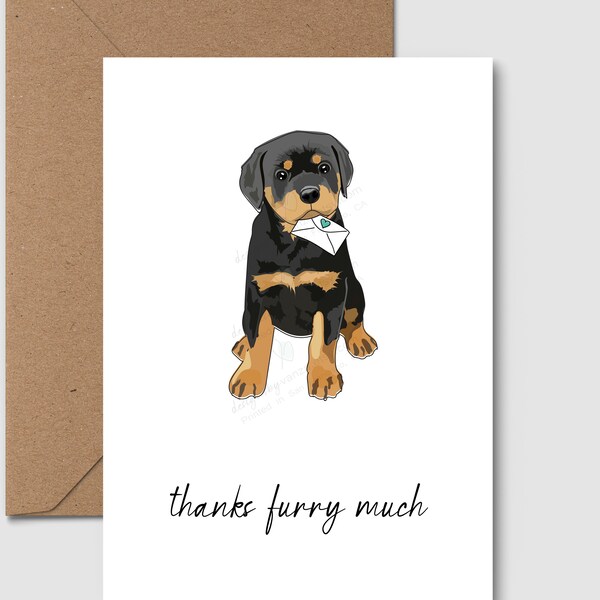Rottweiler Thank You Cards - Etsy