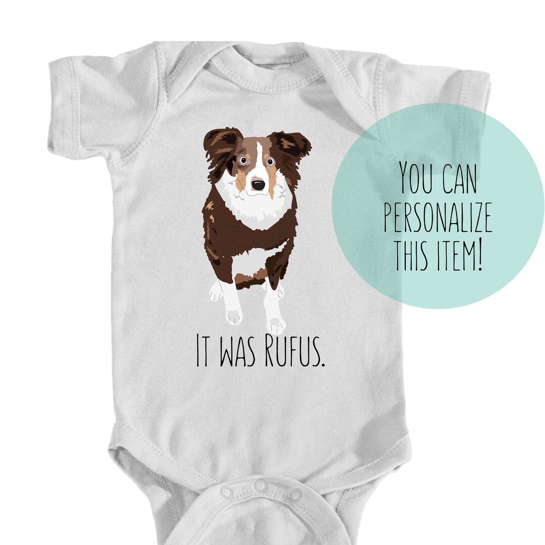 Red Tri Australian Shepherd Onesie | Aussie Baby Bodysuit - Etsy