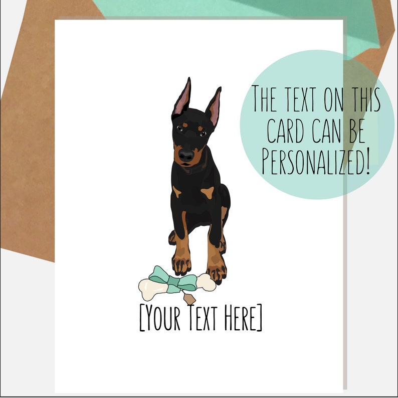 Doberman Card | to the Best Dad Ever | Dog Lover Gifts | Doberman ...