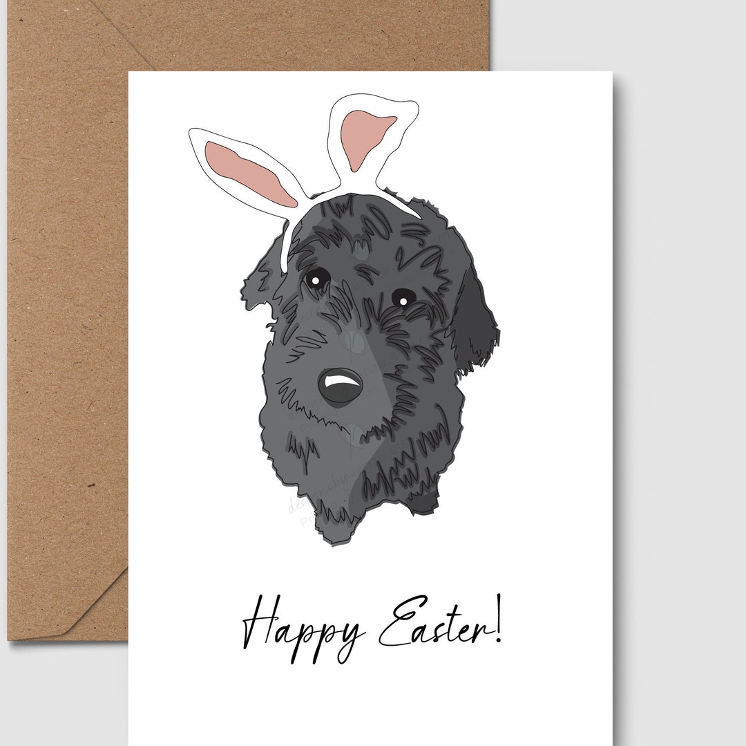 Black Doodle Easter Card | Happy Easter | Personalized Cards - Etsy