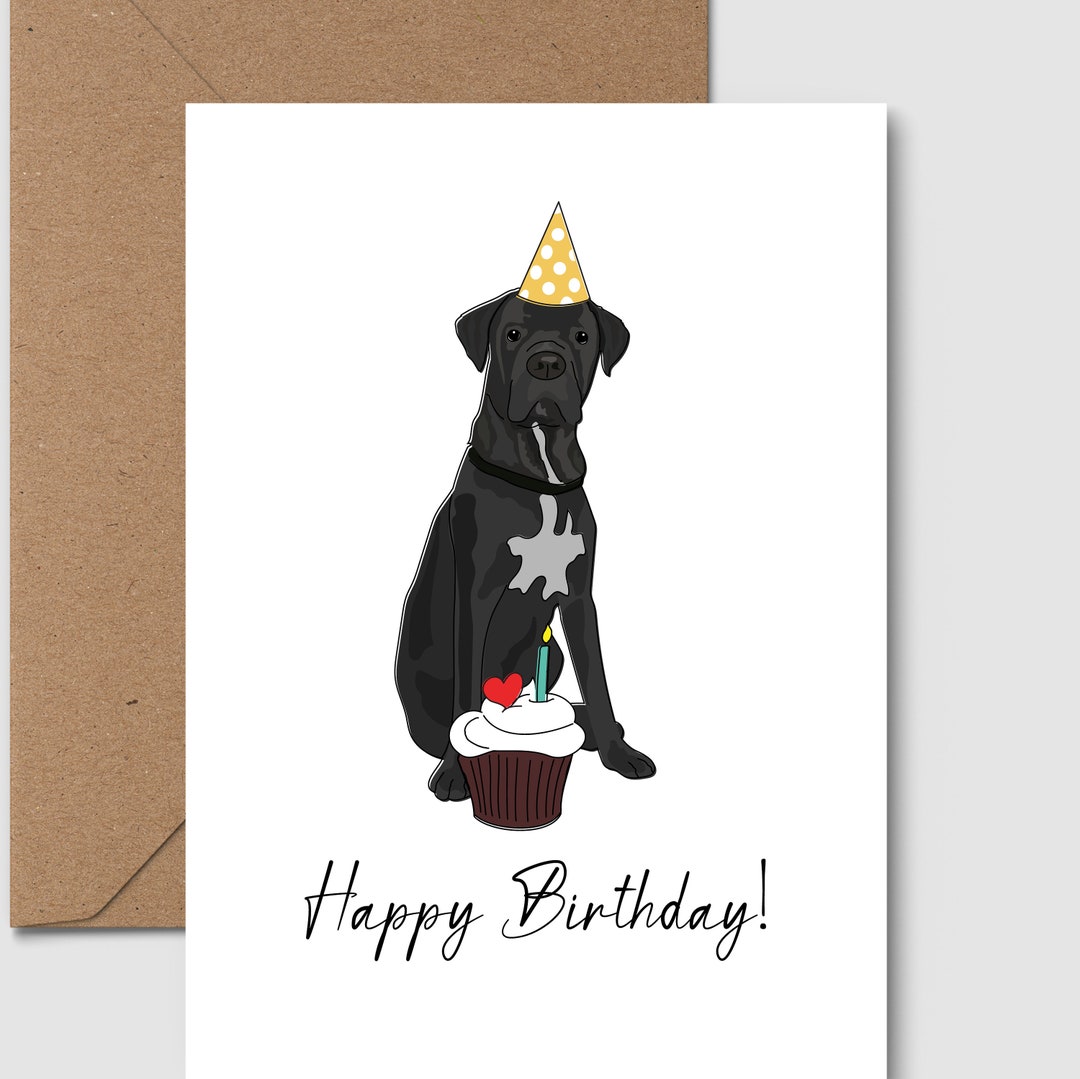 Cane Corso Birthday Card | Personalized Dog Cards - Etsy