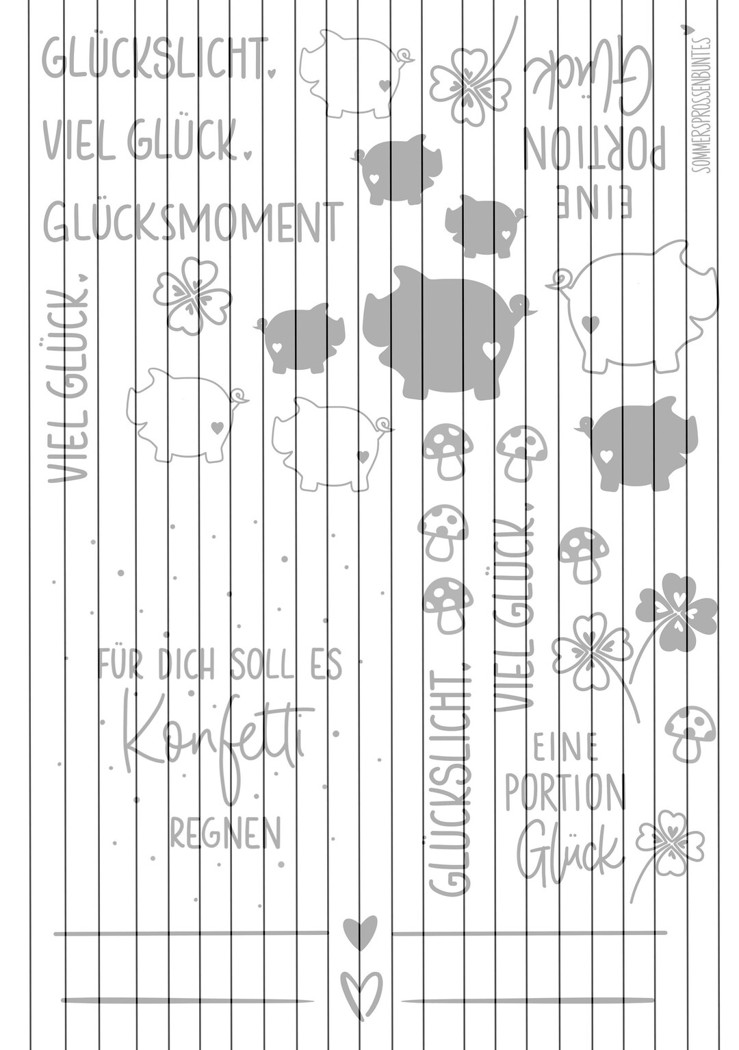 Print Template happiness for Water Slide Film to Print Yourself, E.g ...