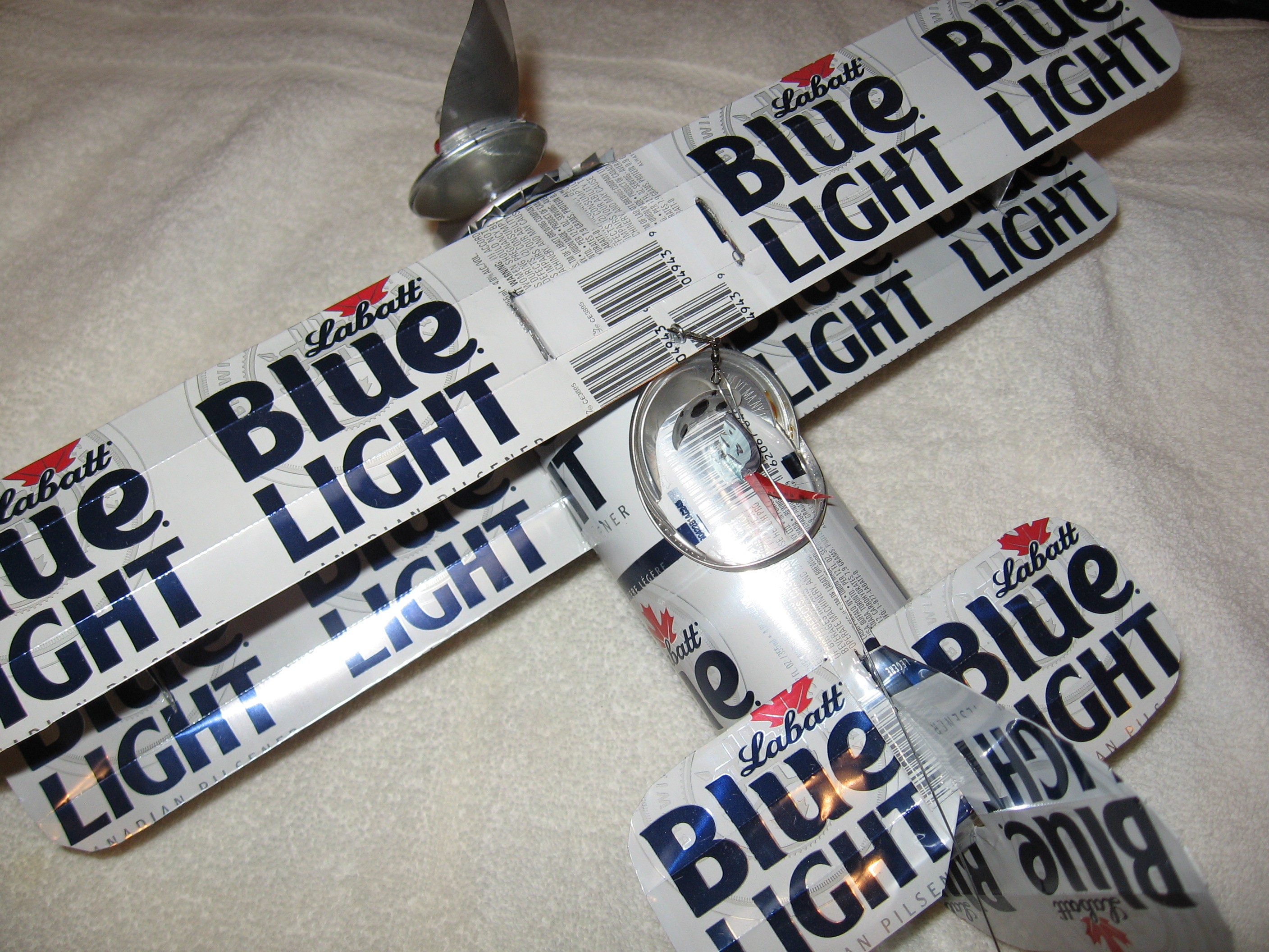 Labatt Blue Light Beer Can Airplane: Handcrafted Wind Spinner - Etsy