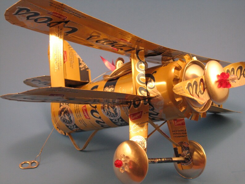 Coors Banquet Beer Can Airplane Handcrafted-Wind Spinner-sun | Etsy