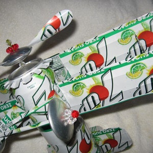 7-up Zero Sugar Soda Can Airplane - Handcrafted-wind Spinner-sun ...