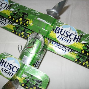 Handcrafted Beer Can Airplane ( John Deere ) -wind Spinner- Airplane ...