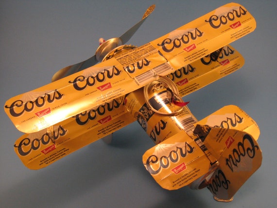 Coors Banquet Beer Can Airplane Handcrafted-Wind Spinner-sun | Etsy