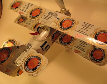Labatt Blue Beer Can Airplane Handcrafted-wind Spinner Airplane Can Art ...