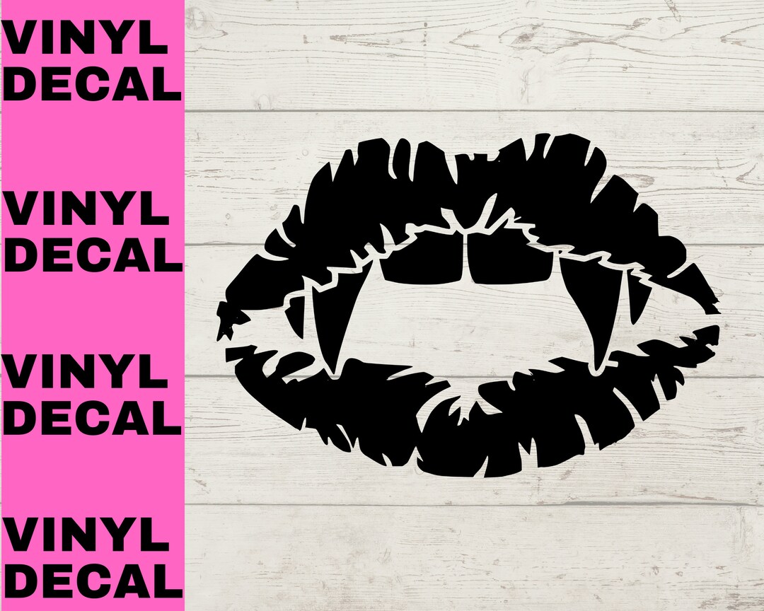 Vampire Lips Decal, Car Decal, Notebook, Tablet, Phone, Laptop Sticker ...