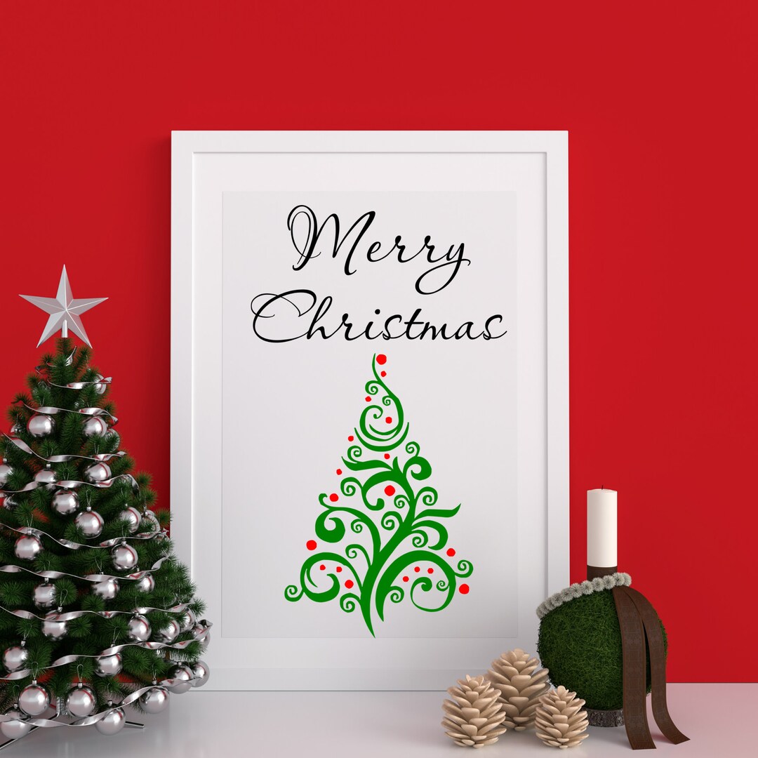 Merry Christmas Tree SVG, Merry Christmas, HTV, Vinyl, Cutting File ...
