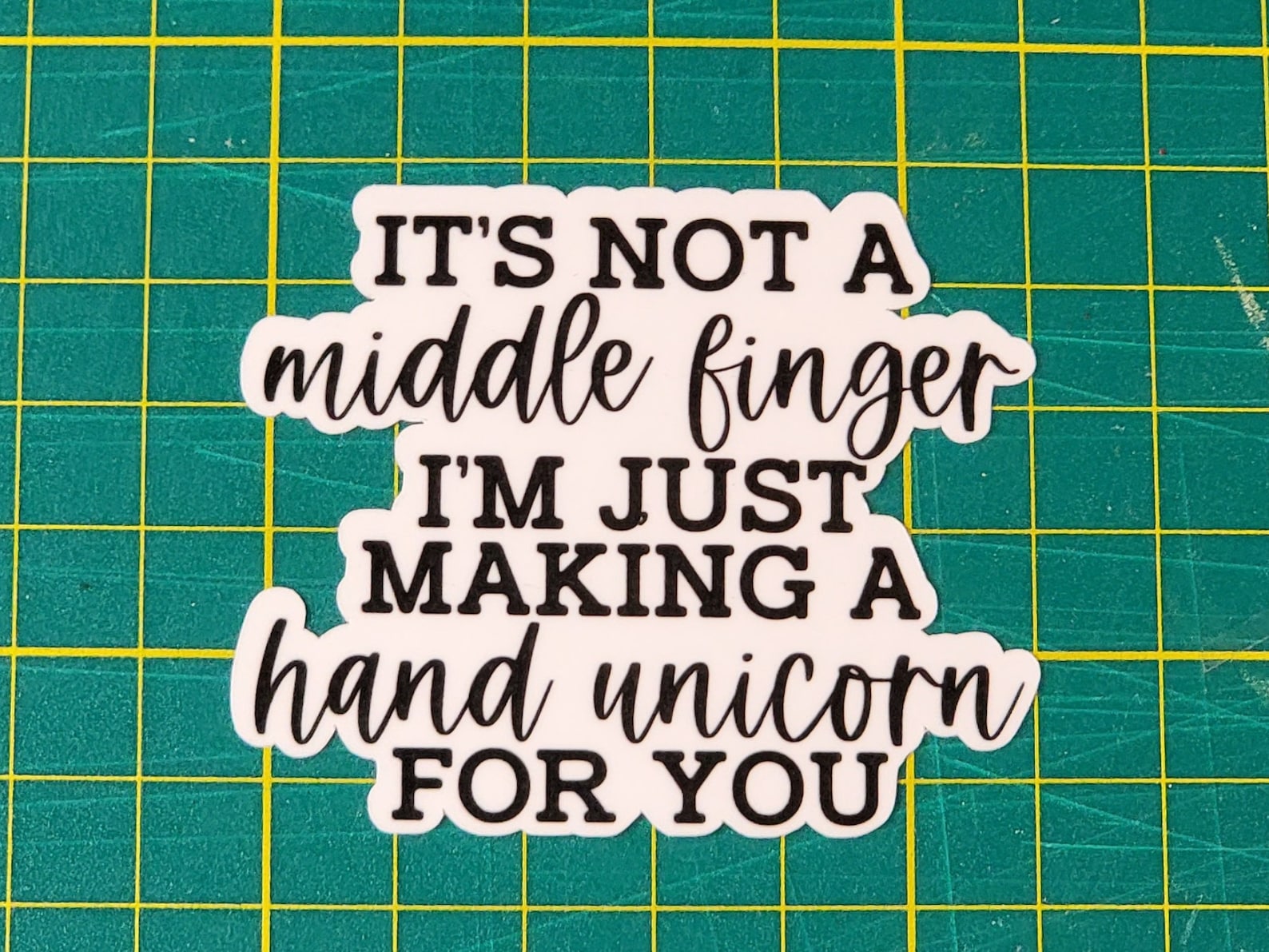 It's Not a Middle Finger Sticker, Sarcastic Humor, Water Resistant ...