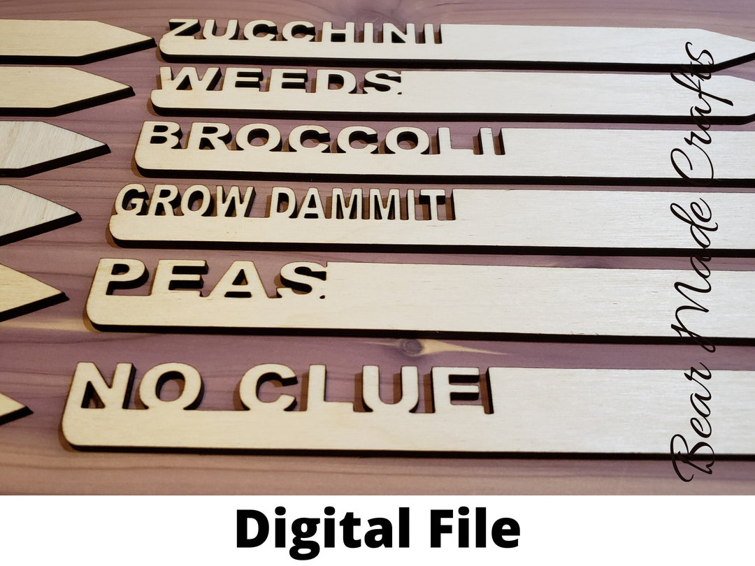 Garden Stakes SVG, Cutting File, Digital File, SVG, Download Zip File ...