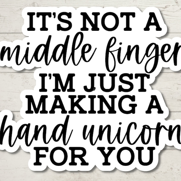 Middle Finger Decal - Etsy