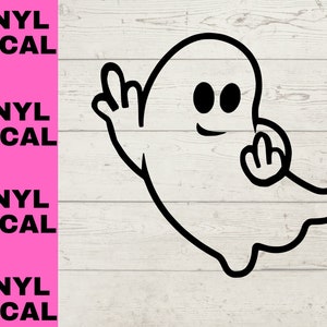 Middle Finger Ghost 2 Decal, Car Decal, Notebook, Tablet, Phone, Laptop ...