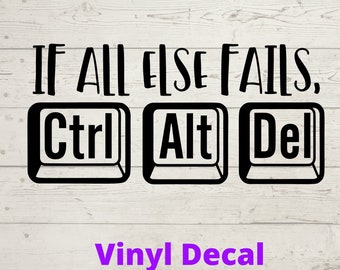 Control Alt Delete Ctrl Alt Delete Del Geek Nerd - Etsy