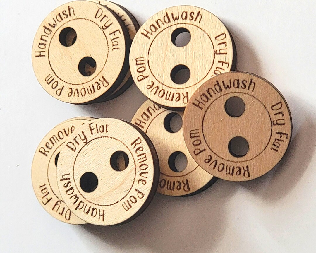 Custom Removable Pom Pom Wooden Buttons With Persnalizaton for Handmade ...