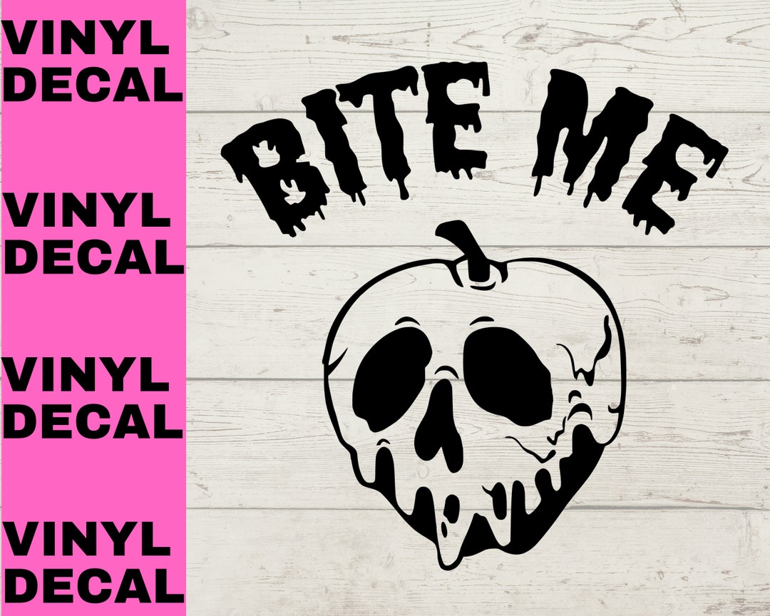 Bite Me Poison Apple Decal, Car Decal, Notebook, Tablet, Phone, Laptop ...