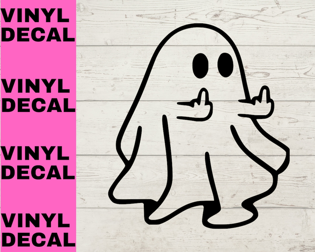 Middle Finger Ghost Decal, Car Decal, Notebook, Tablet, Phone, Laptop ...