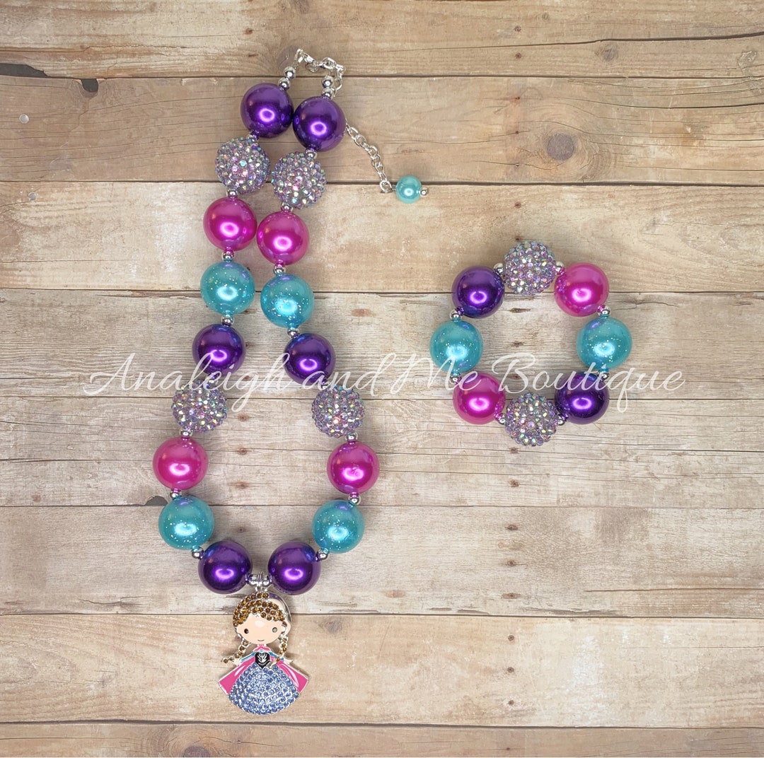 Princesse Anna Chunky collier, tout-petit Anna collier, collier bébé ...