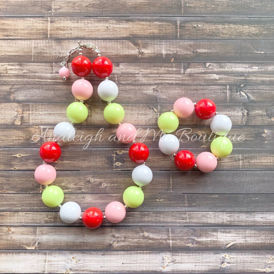 Toddler Strawberry Shortcake Chunky Necklace, Strawberry Lemon Meringue ...