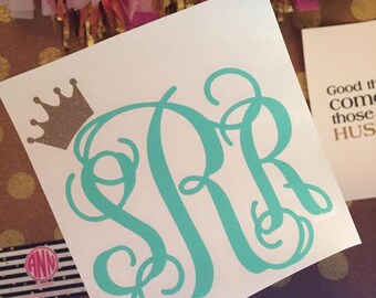 Crown monogram | Etsy