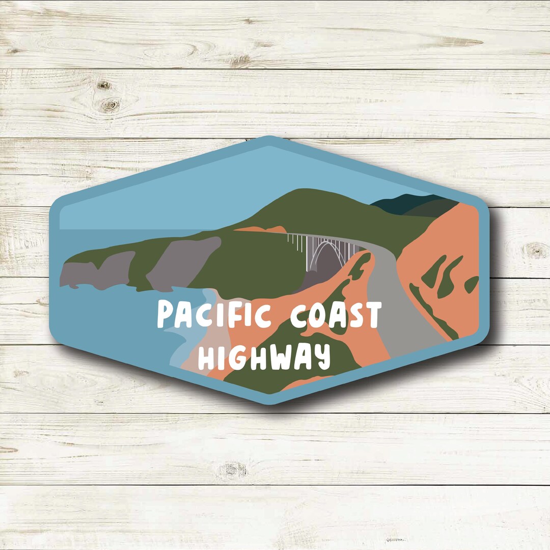Pacific Coast Highway Sticker | Vinyl - Etsy