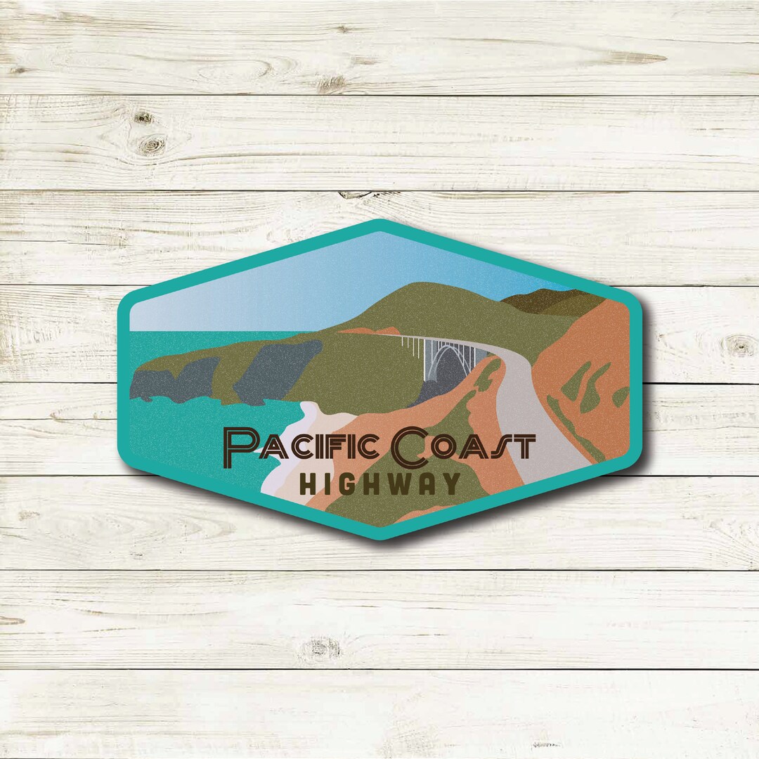 Pacific Coast Highway Sticker Vinyl - Etsy