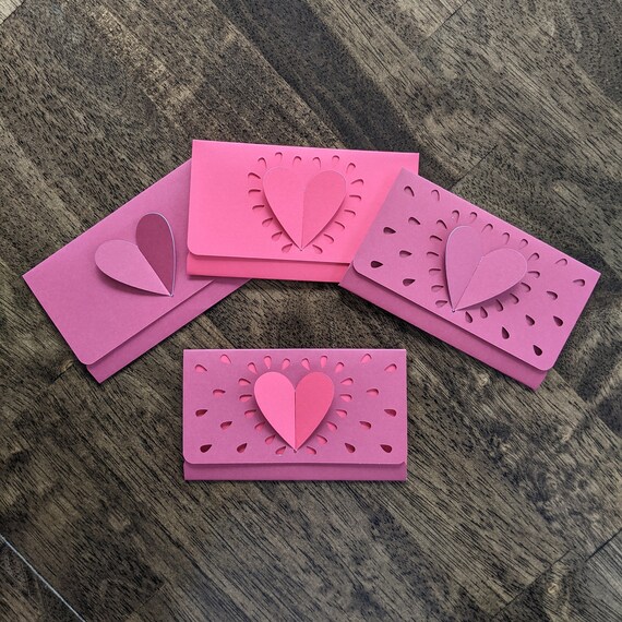 Heart Envelope Paper Folding Cut File SVG DXF PNG | Etsy