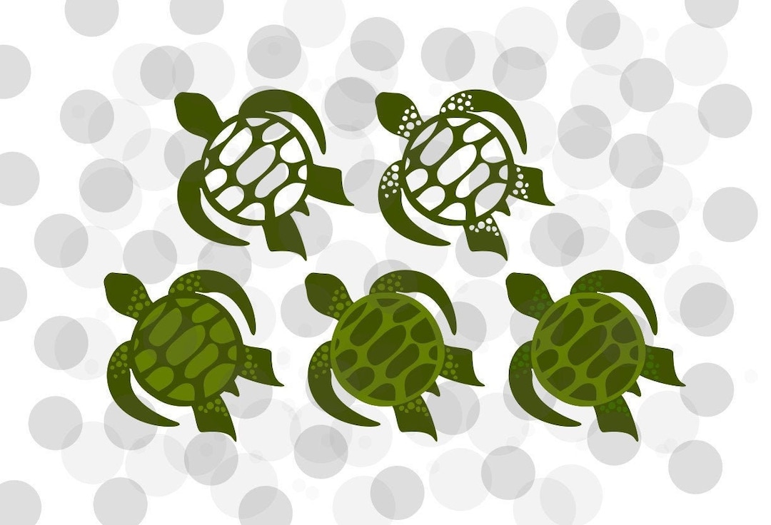 Sea Turtle Cut File (SVG, DXF, PNG) for Paper and Vinyl - Etsy