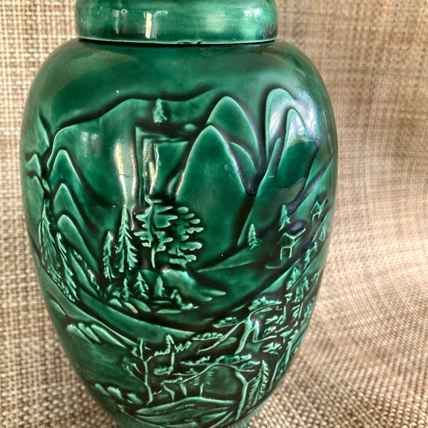 Green Ginger Jar - Etsy