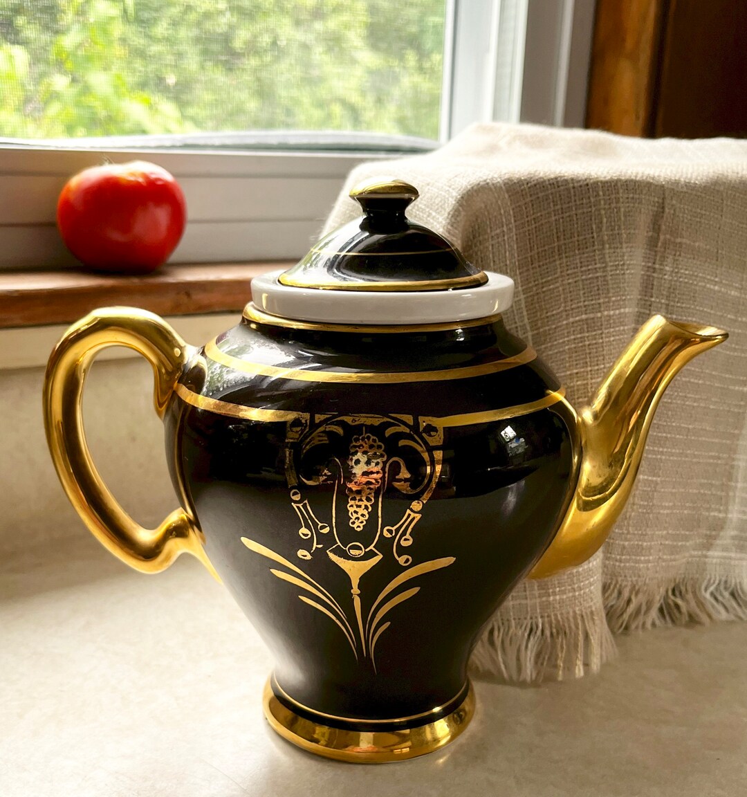 Mccormick Banquet Teas Balto Teapot W/ White Ceramic Strainer Brown ...