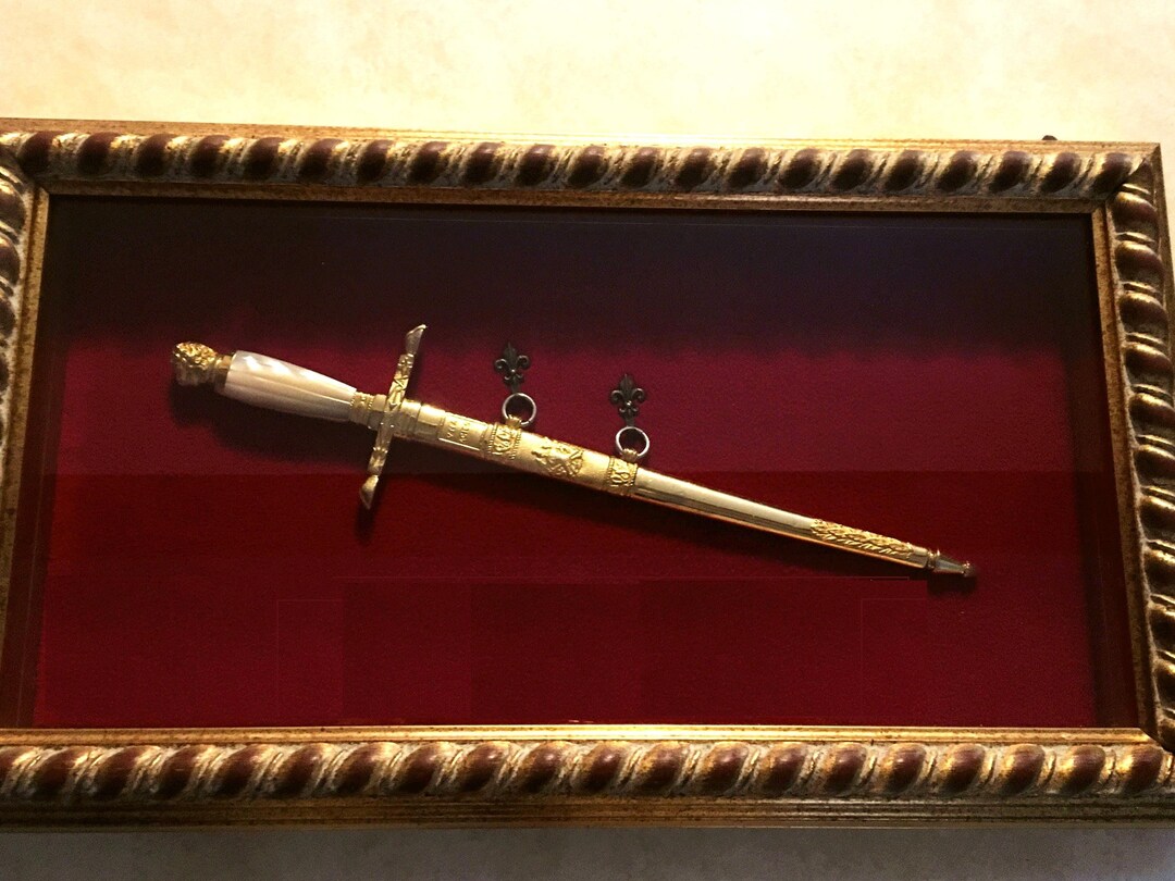 Italian Military Sword Formal 22"-long Presentation Box: 15" Dagger ...